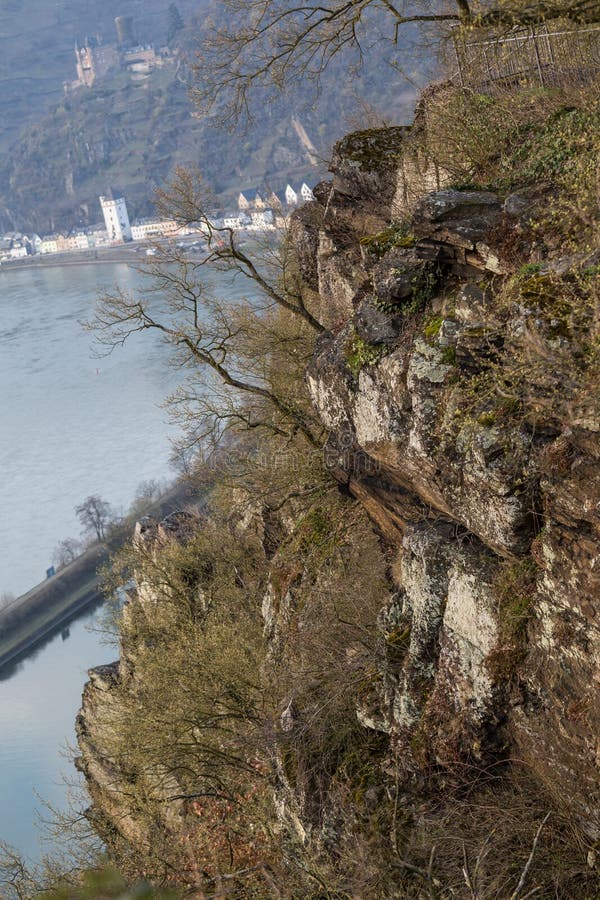 View of the Rhine Valley from the Famous Loreley Rock in Germany Stock ...