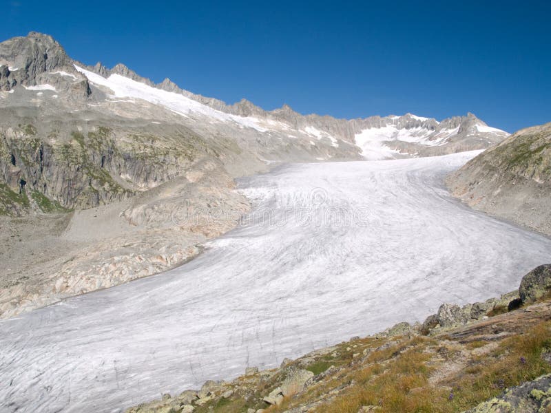 View of Rhone Glacier, Switzerland Stock Photo - Image of scenic, high ...
