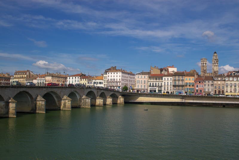View on Rhone and Macon stock image. Image of view, france - 10406517