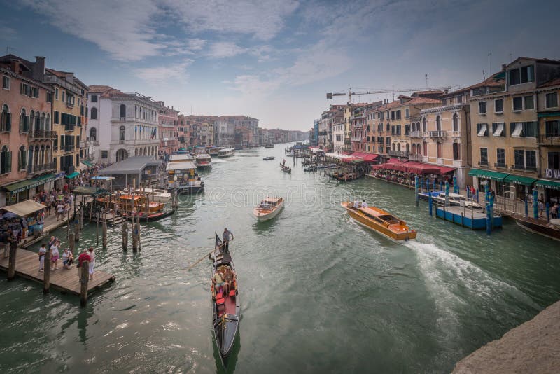 View from Rialto bridge editorial stock photo. Image of bridge - 136914208
