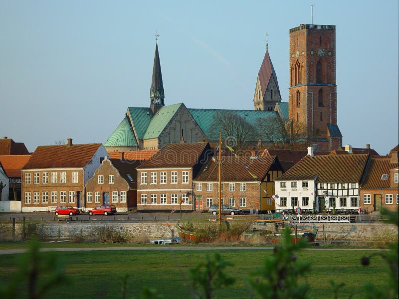 View on Ribe, Denmark stock image. Image of ribe, ship, cathedral - 4027