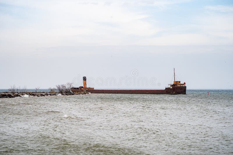 View of the Ridgetown Freighter in Port Credit, Mississauga Stock Image ...
