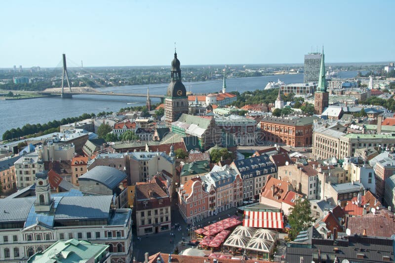 View of Riga from above stock photo. Image of baltic - 30916500
