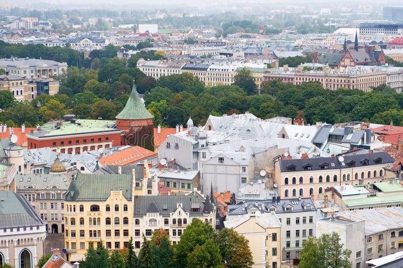 View on Riga center stock image. Image of baltic, medieval - 34280981