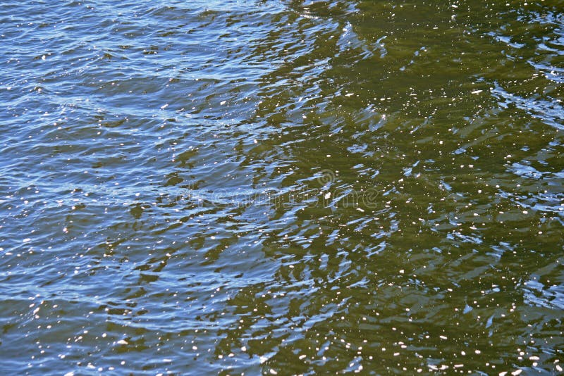 Shadow on Ripples of Water in a Dam Stock Photo - Image of water ...