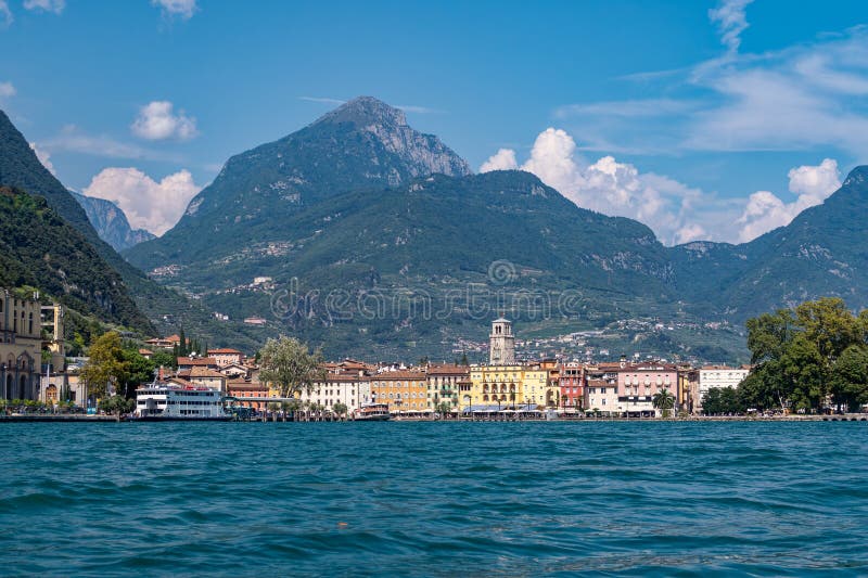 View of Riva Del Garda Town on Lake Garda Stock Image - Image of ...
