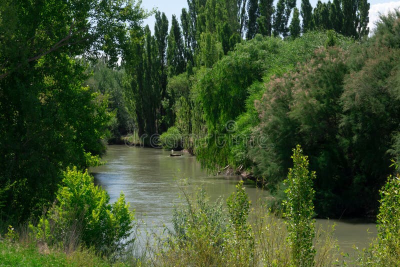 View of River Chubut in Gaiman Town Stock Image - Image of latin ...