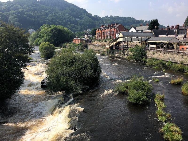 A View of the River Dee at Llangollen Stock Photo - Image of nature ...