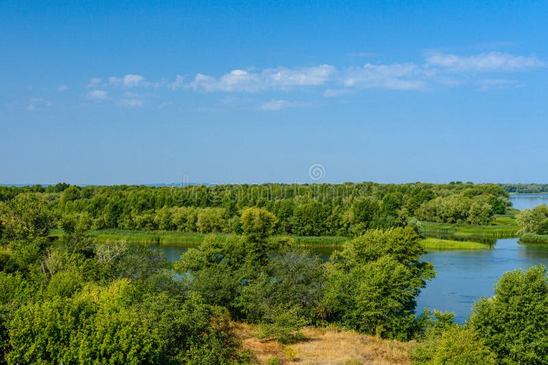 View on the River Dnieper on Summer Stock Image - Image of dnipro ...