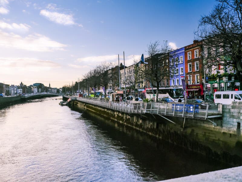View of river in Dublin editorial stock photo. Image of park - 49016908