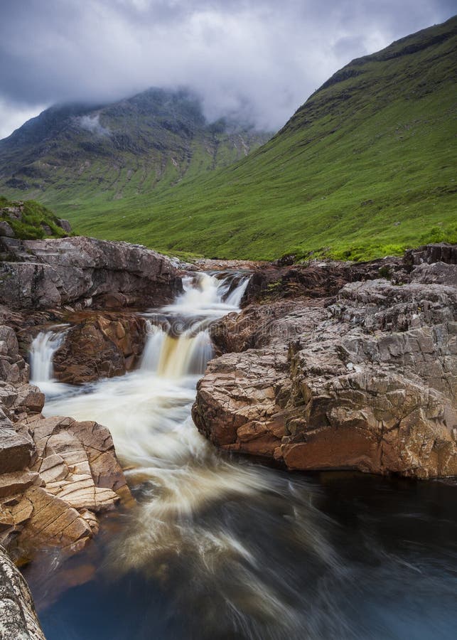 River Etive, Glen Etive, Scotland. Stock Image - Image of overcast ...