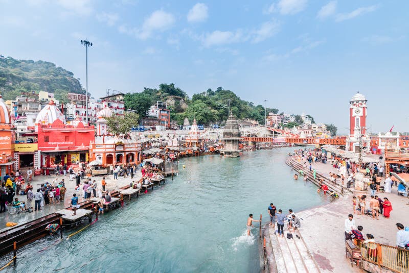 View of River Ganges at Haridwar Editorial Photo - Image of celebration ...