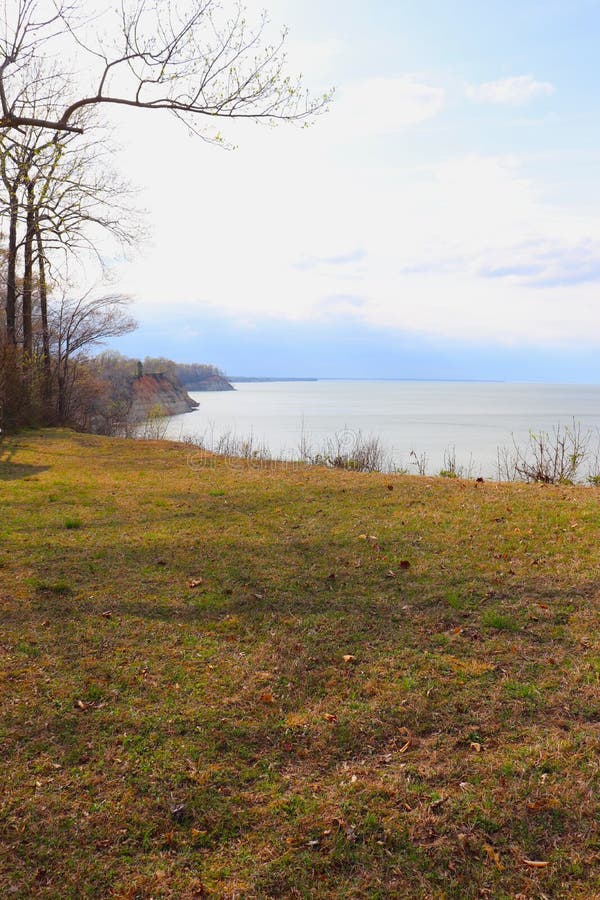 Early Spring River Scene with Cliffs Stock Photo - Image of season ...