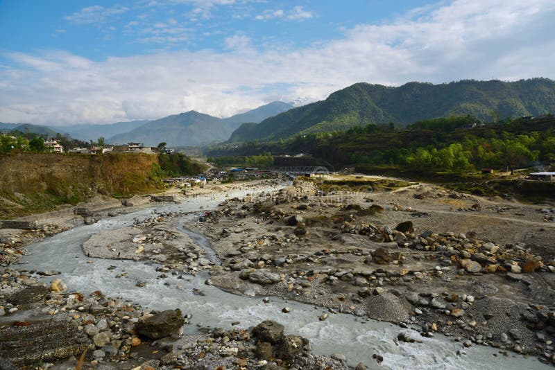 View of River with Limestone in Pokhara, Nepal Stock Photo - Image of ...