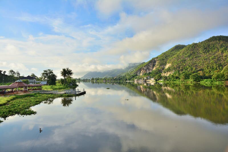 View of River Mountain Forest Natural Landscape Stock Photo - Image of ...