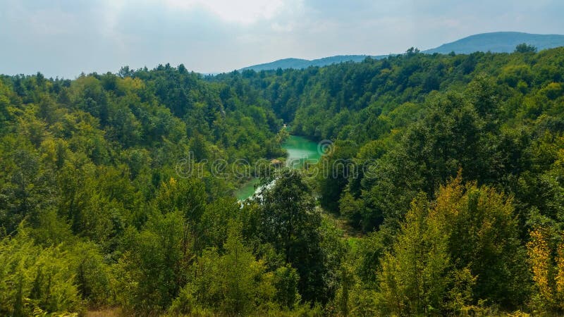 Mountain Landscape with a View of the River Stock Photo - Image of ...