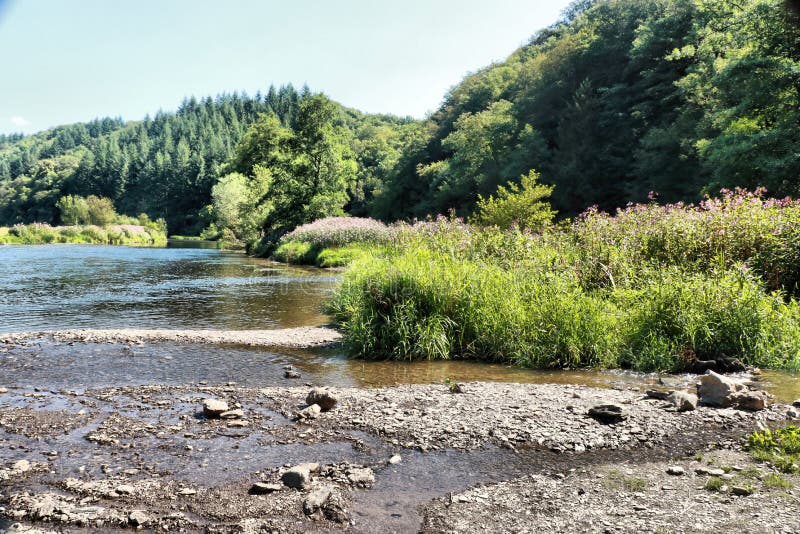 View on the River Semois, Belgian Ardennes Stock Photo - Image of ...