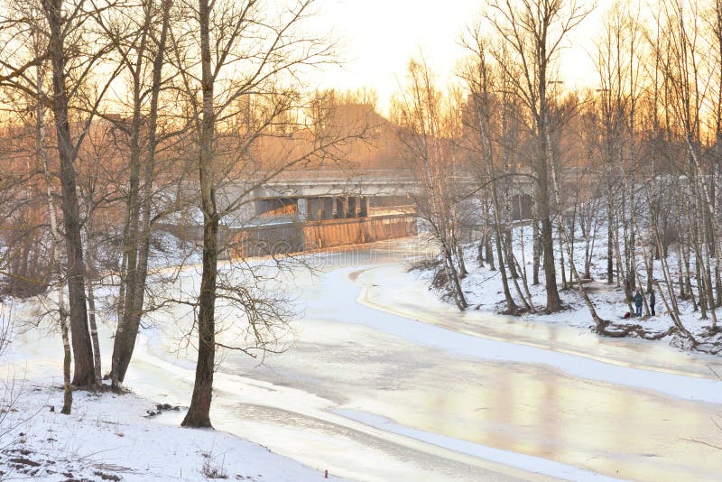 View of the River Slavyanka. Stock Photo - Image of scene, crystal ...