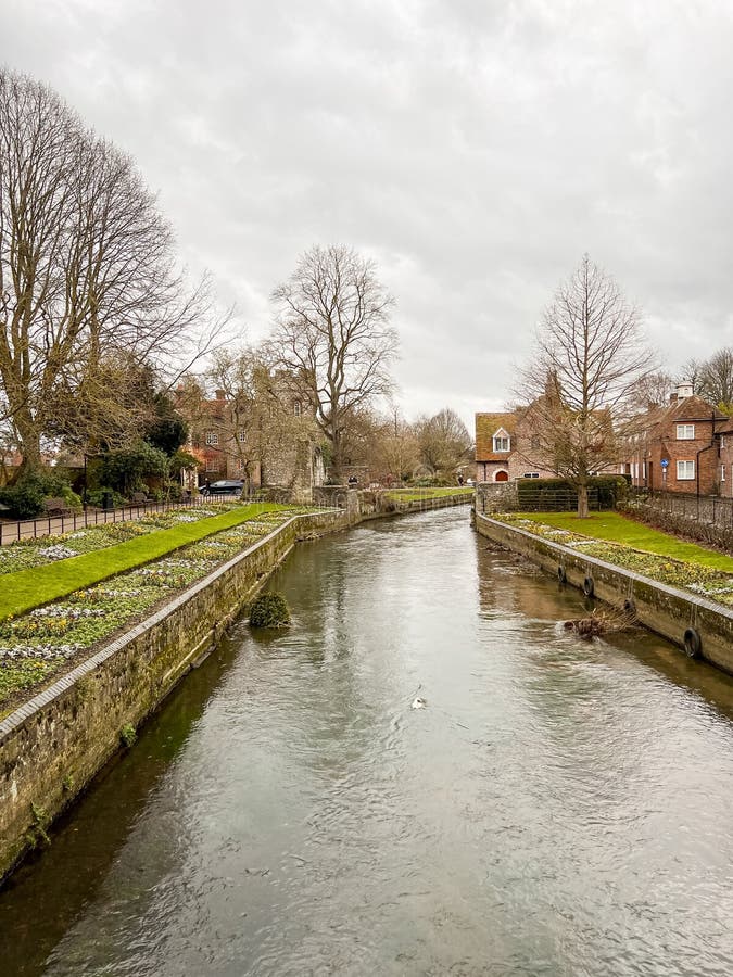 View of the River Stour, Canterbury, Kent, UK Stock Photo - Image of ...