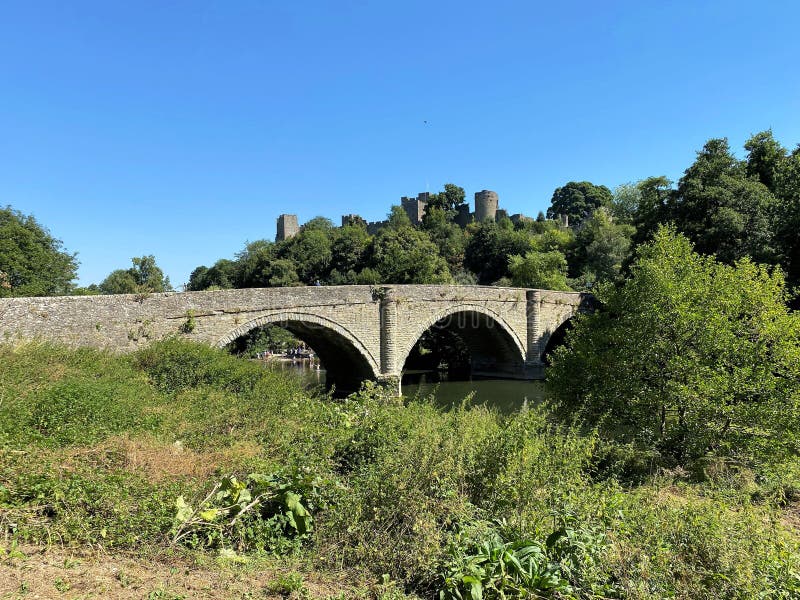 A View of the River Teme in Ludlow Stock Image - Image of river ...