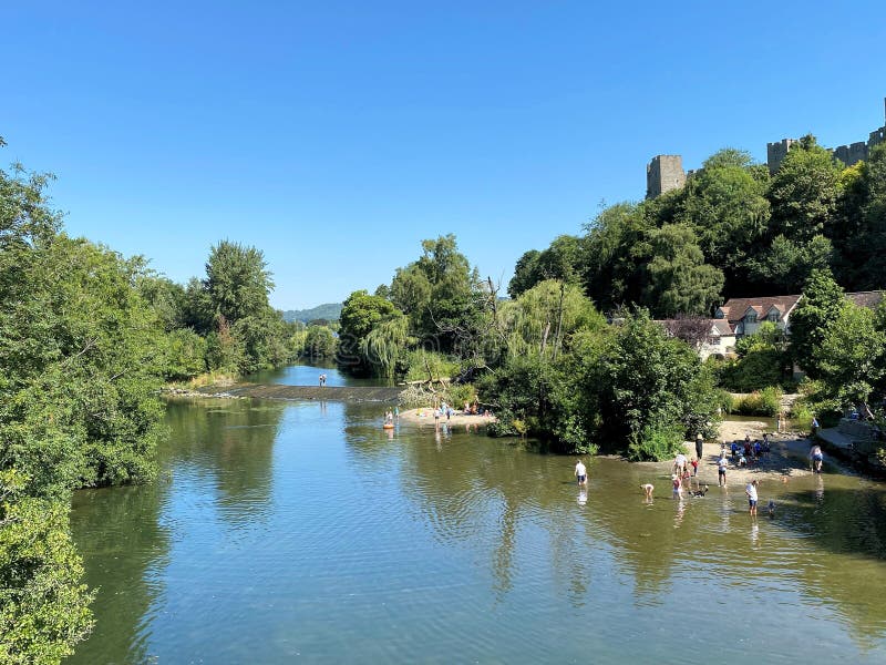 A View of the River Teme in Ludlow Stock Image - Image of view, nature ...
