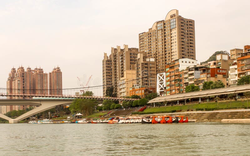 View Riverside Area of Bitan in Taipei,Taiwan Stock Image - Image of ...