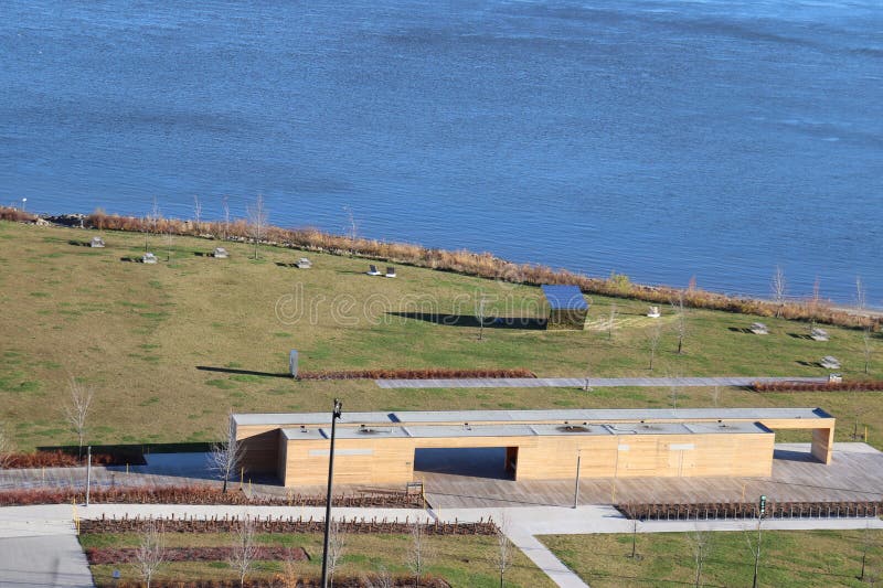 A View of a Riverside with a New Infrastructure Stock Photo - Image of ...