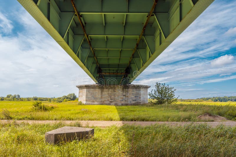 View of the Road Bridge from Below Stock Photo - Image of green, blue ...