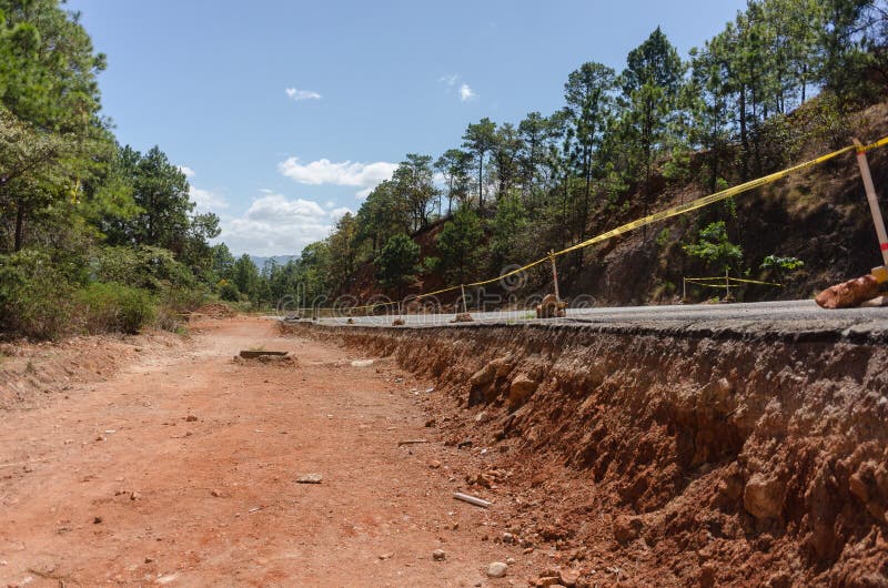 Road in construction stock photo. Image of structure - 143722168