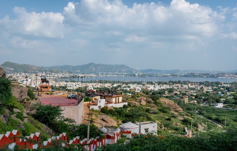 Pushkar Ajmer City Displaying on Geographical Location Map in India ...