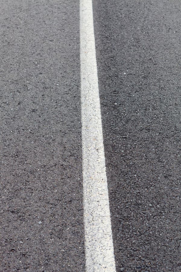 White Continuous Line on a Grey Road Stock Image - Image of black ...