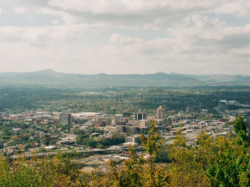 View of the Roanoke Valley from Mill Mountain Park, in Roanoke ...