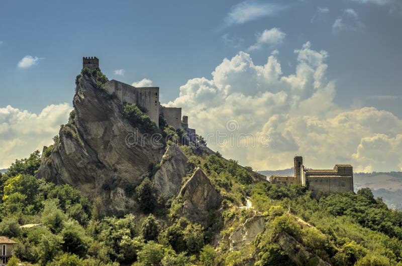 View of the Roccascalegna Castle in Abruzzo, Italy Stock Photo - Image ...