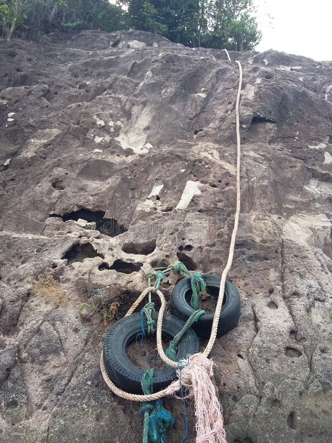 Rock cliff up close stock image. Image of rope, dangerous - 207142031