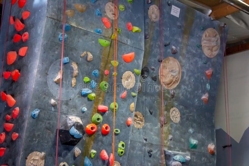 Rock Climbing wall stock image. Image of physical, color - 174160819