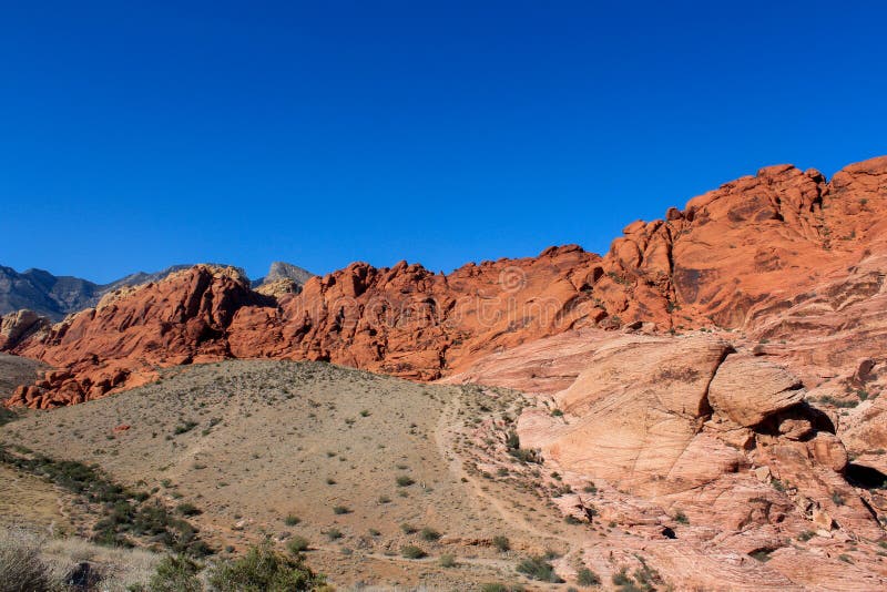 View of the Rock Formation in Red Rock Canyon Stock Image - Image of ...