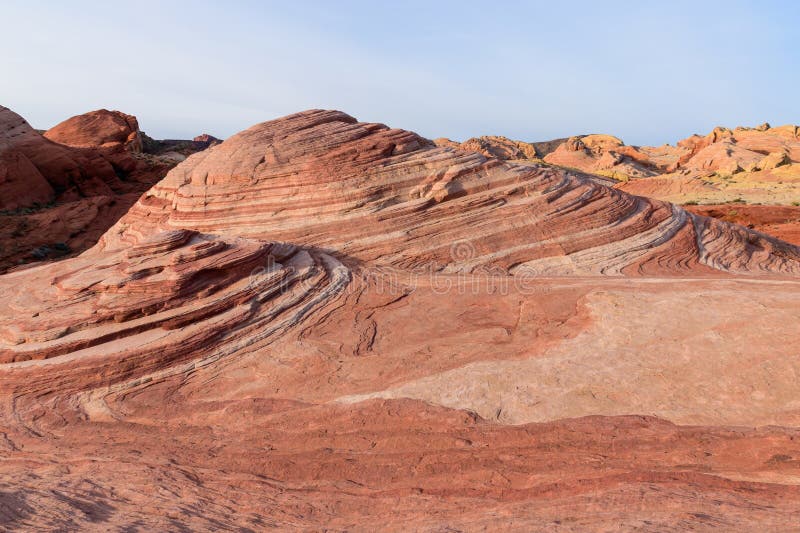 View of the Rock Strata of the Fire Wave at Valley of Fire State Park ...