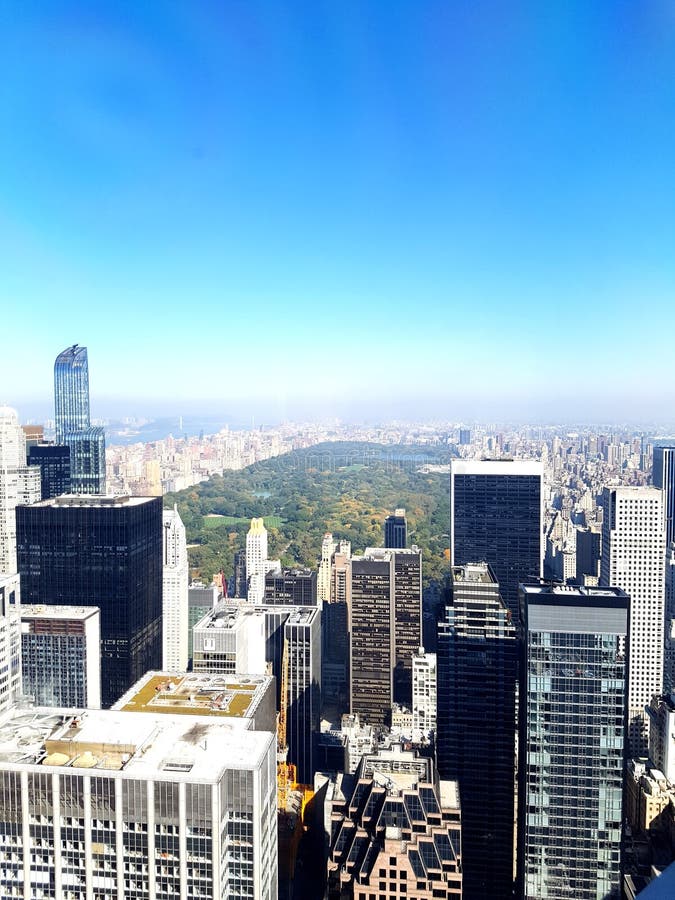 View from the Rockefeller Top of the Rock Stock Photo - Image of ...