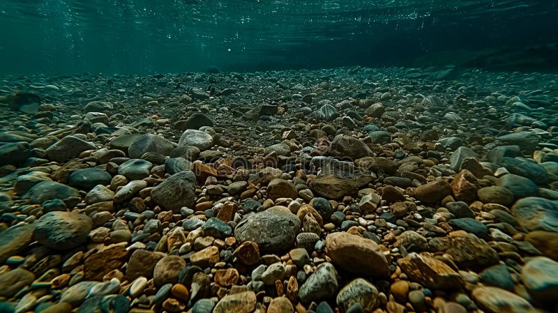 A View of Rocks and Water Under the Surface Stock Image - Image of ...