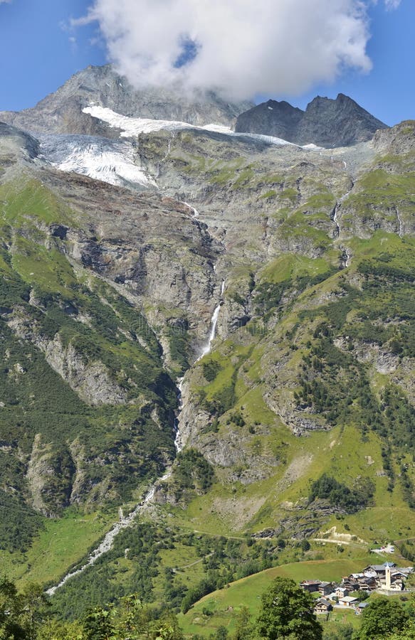 Alpine Torrent Flowing in a the Rocks Stock Image - Image of water ...