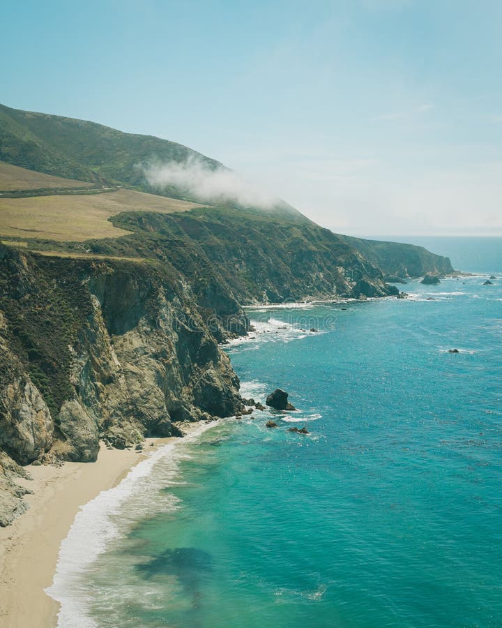 View of Rocky Coast in Big Sur, California Stock Image - Image of ...