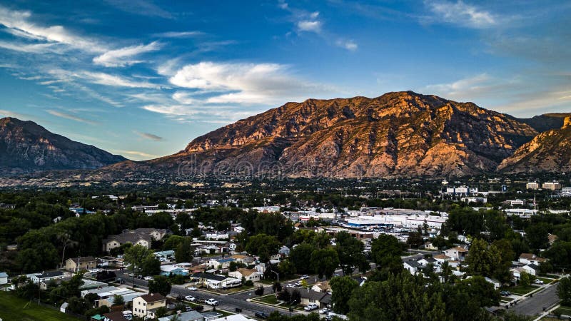 View of the Rocky Hills and the Small Village Stock Image - Image of ...
