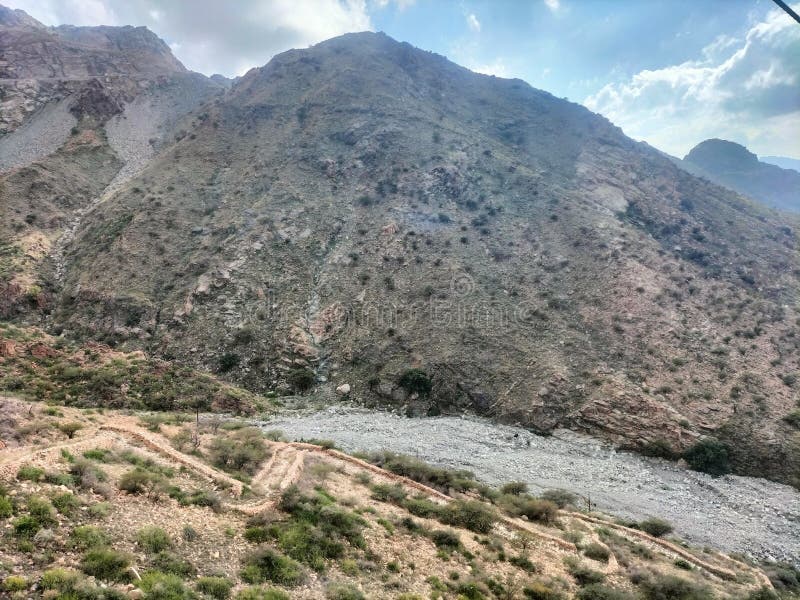 View of Rocky Mountain at Desert Area, Located in Saudi Arabia Stock ...
