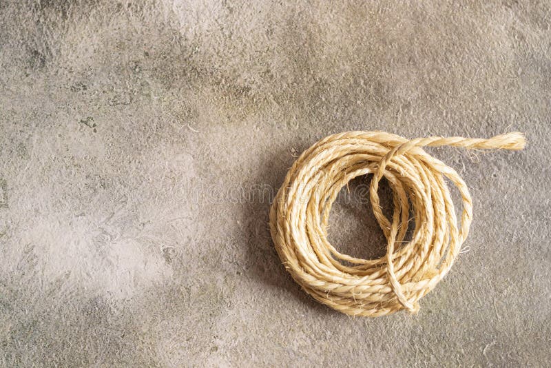 View of a Roll of Rope on a Light Background Stock Photo - Image of ...