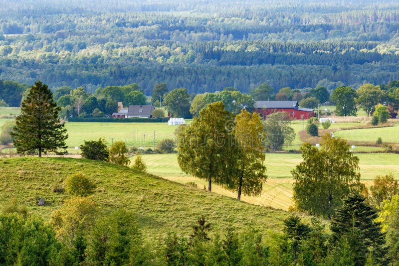 View of Rolling Hills and Farm Fields in Rural York County, Penn Stock ...