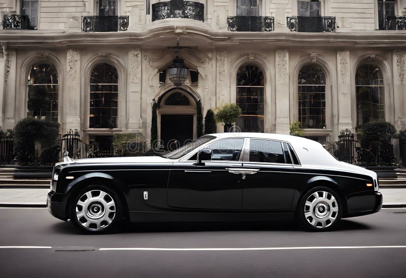 A View of a Rolls Royce Car Stock Illustration - Illustration of rolls ...