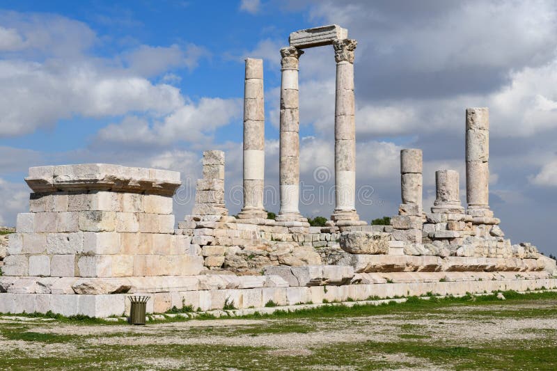 View at the Roman Citadel at Amman in Jordan Stock Image - Image of ...