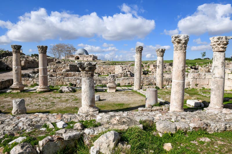 View at the Roman Citadel at Amman in Jordan Stock Photo - Image of ...