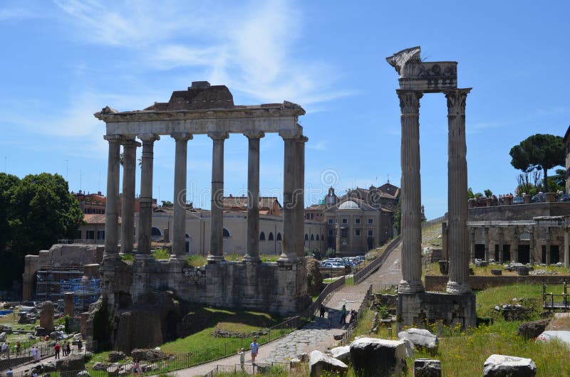 General View of the Roman Forum Stock Photo - Image of construction ...