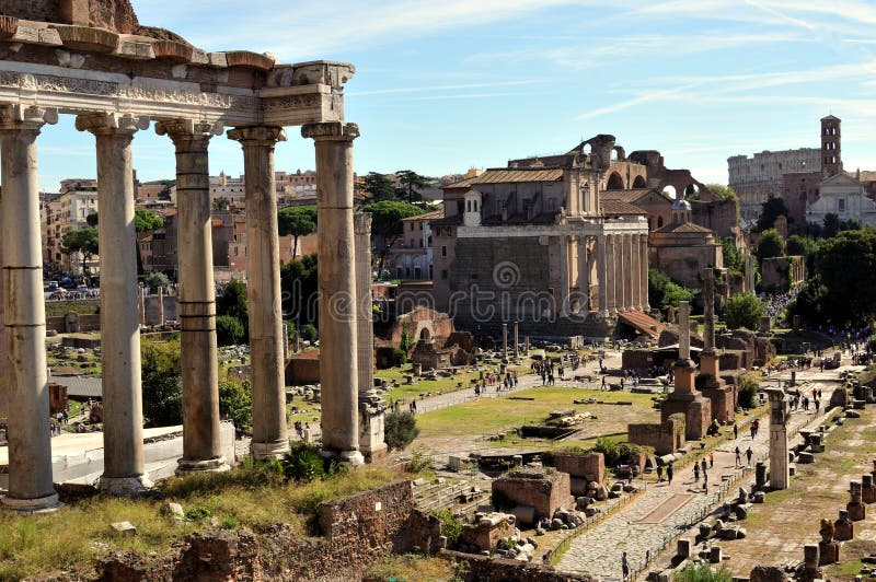 View of the Roman Forum, Rome Stock Photo - Image of buildings ...